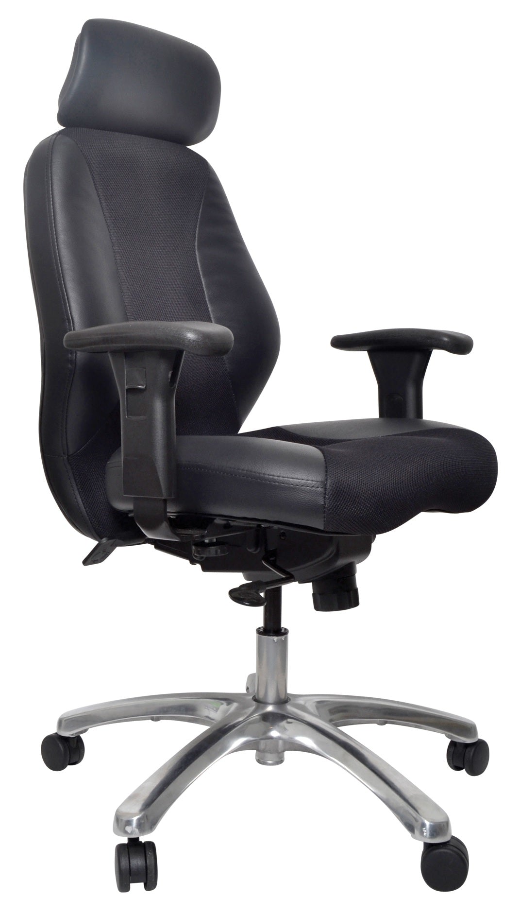 Buro Everest Executive Office Chair in Black Leather & Mesh - Office ...