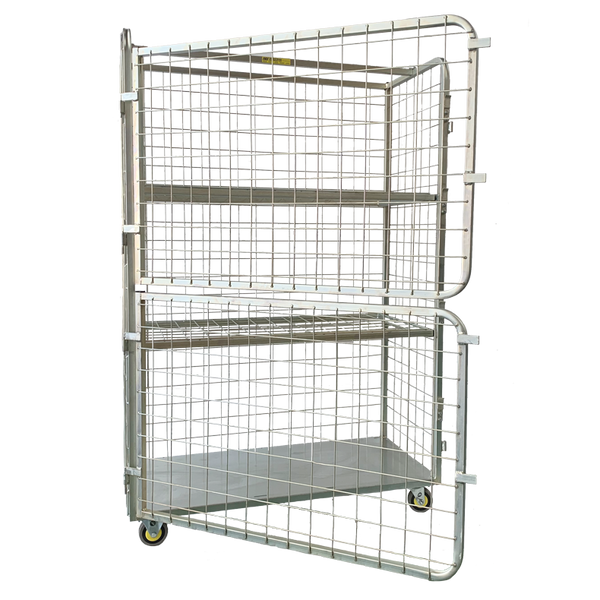 Wire Mesh Laundry Roll Cage with Door Options